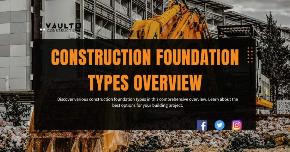 Construction Foundation Types Overview - Vault Constructions